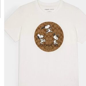 Coach | Tops | Nwt Coach X Peanuts Snoopy Signature T Shirt In Size ...